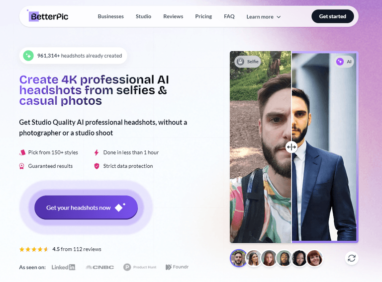 Try it on AI Headshots Review & Guide | BetterPic